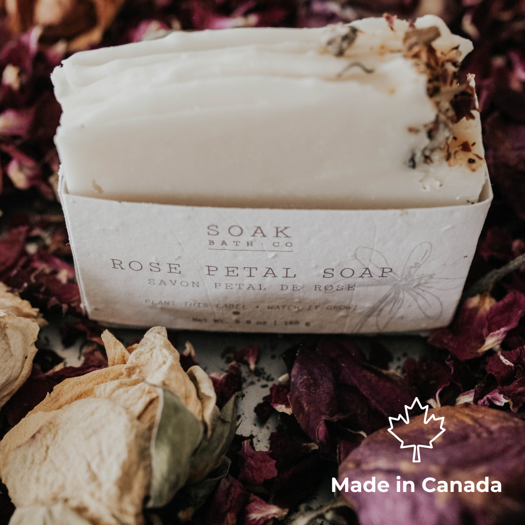 SOAK Bath Co - Rose Petal Soap Bar – Made Here